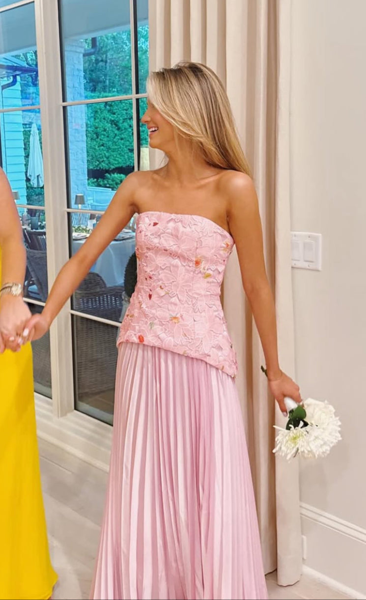 Cascade Pleat Gown - First Date Rentals