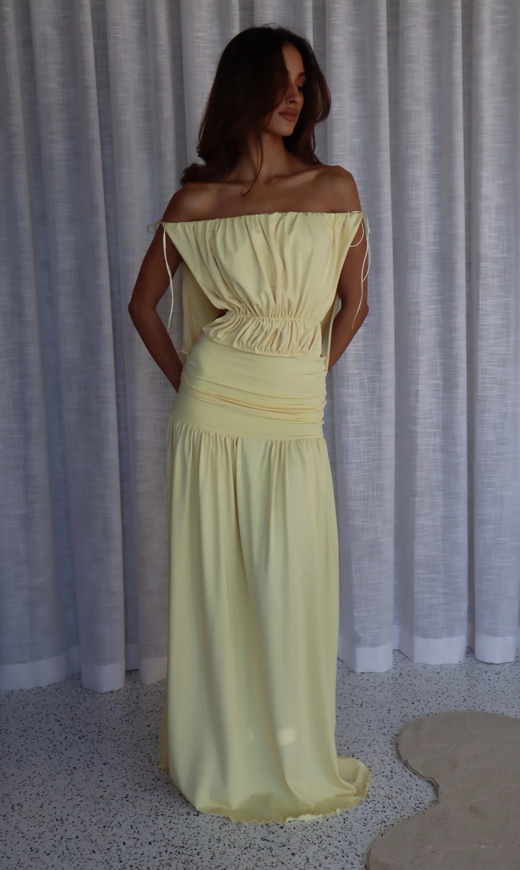 Solana Dress (Yellow) - First Date Rentals